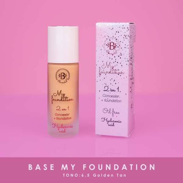 My foundation 2 en 1 (base lÍquida)(golden tan) - Bloomshell Cosmetics